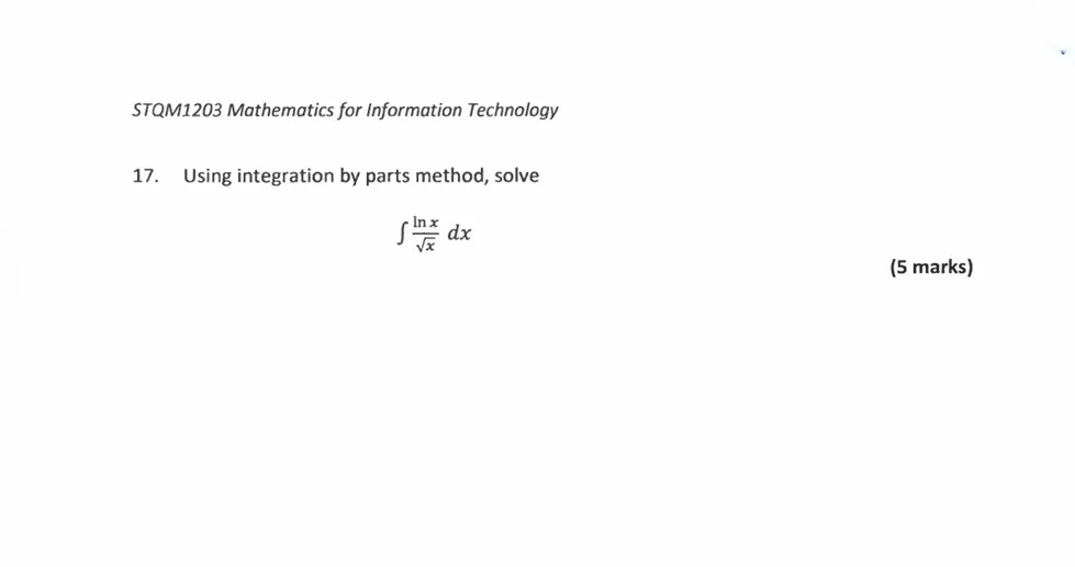 STQM1203 Mathematics for Information | StudyX