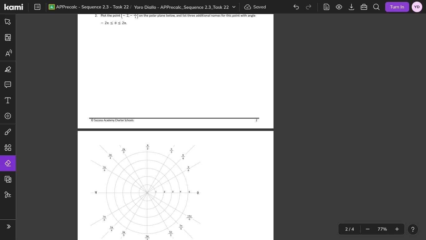 2 Plot the point ((-2 3)) on the polar | StudyX