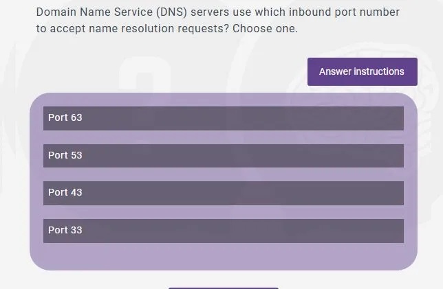 Domain Name Service (DNS) servers use which | StudyX