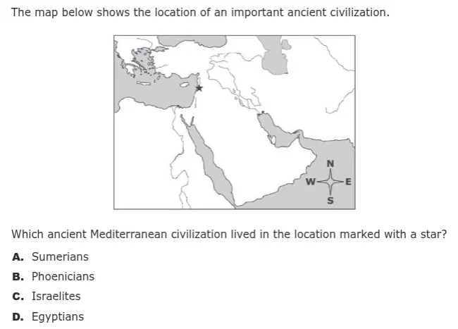 The map below shows the location of an | StudyX