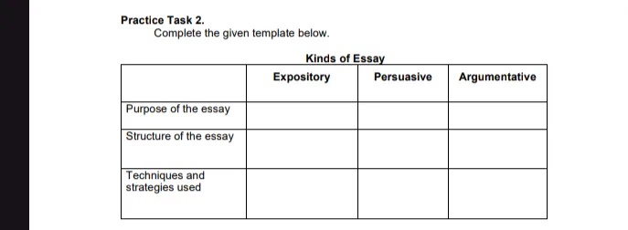 Practice Task 2 Complete the given template | StudyX
