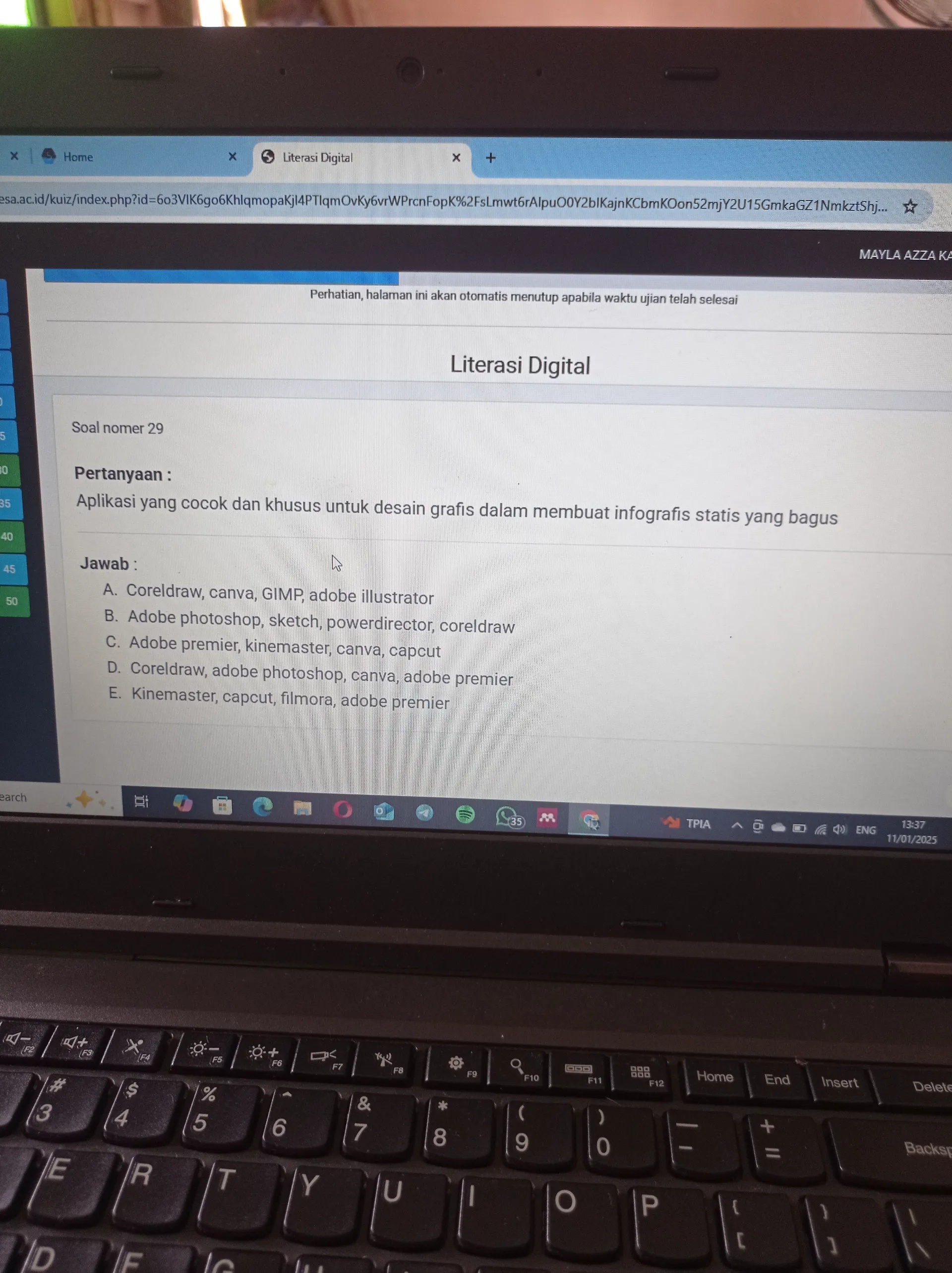 Soal nomer 29 Pertanyaan Aplikasi yang | StudyX