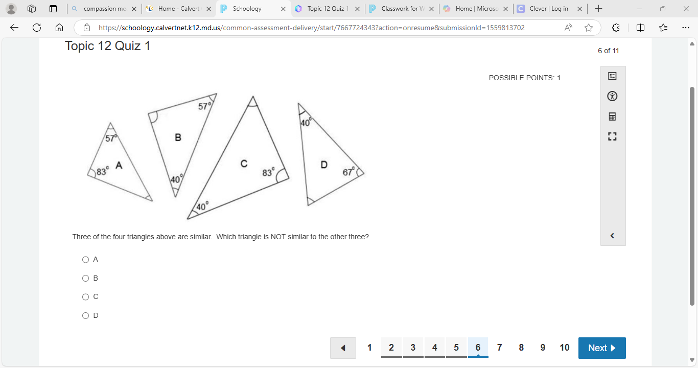 Three of the four triangles above are | StudyX