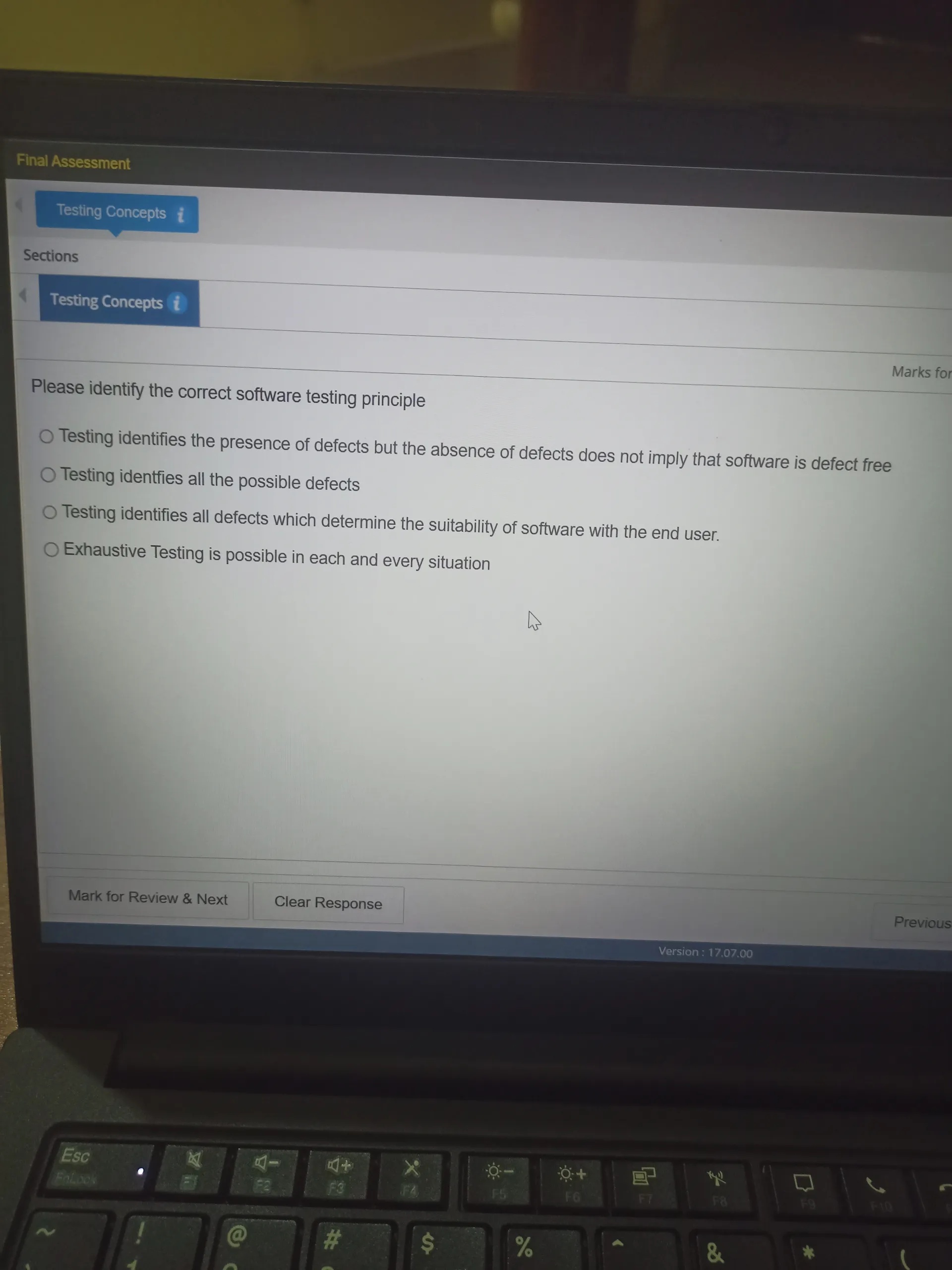 Please identify the correct software testing | StudyX