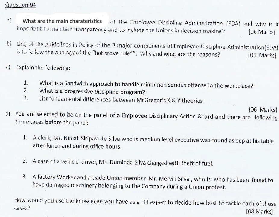 Question 04 What are the main | StudyX