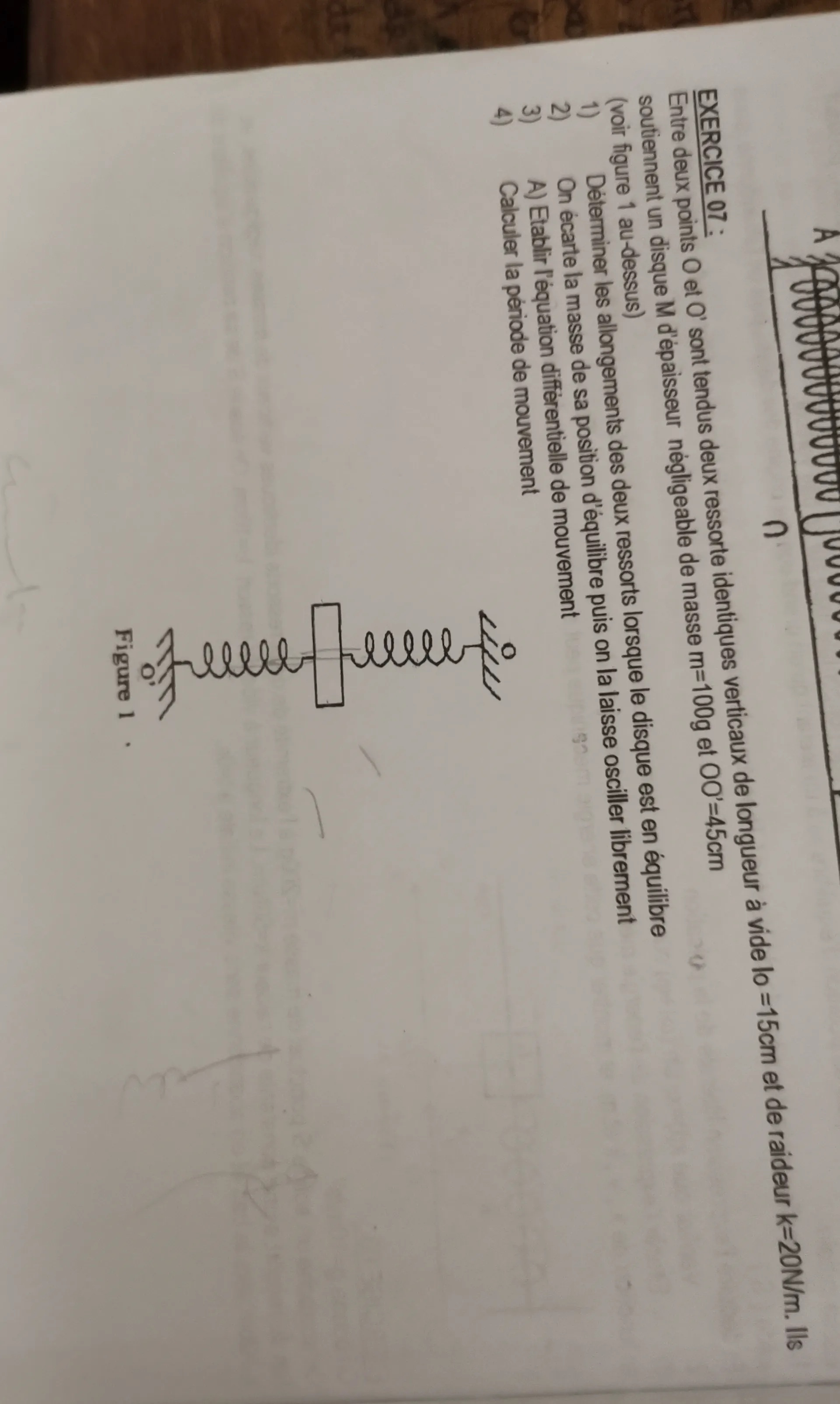 EXERCICE 07 Entre deux points O et O sont | StudyX