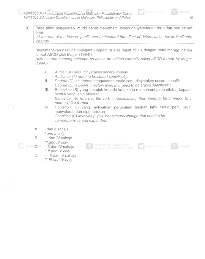 18 Pada akhir pengajaran murid dapat | StudyX