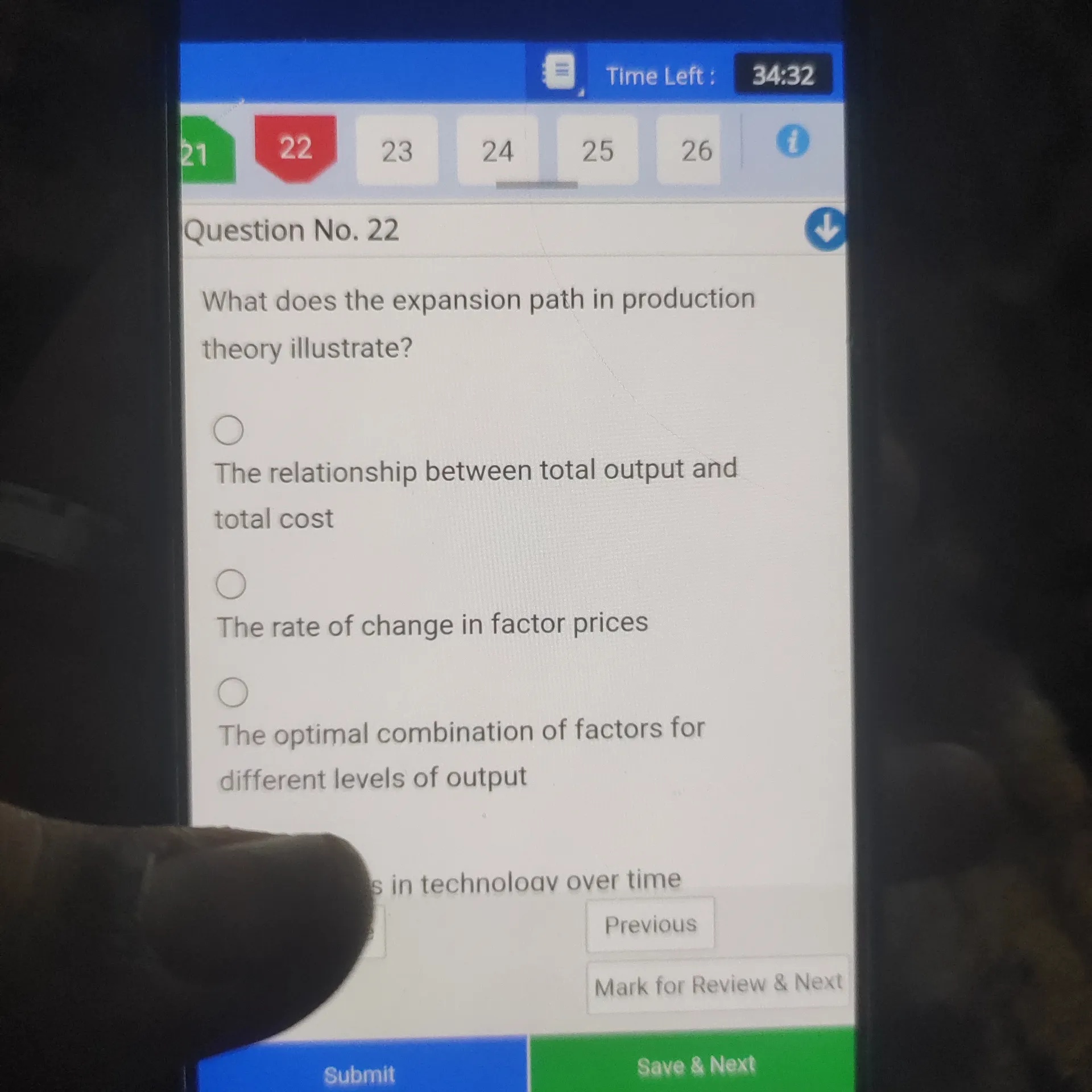 Question No 22 What does the expansion path | StudyX