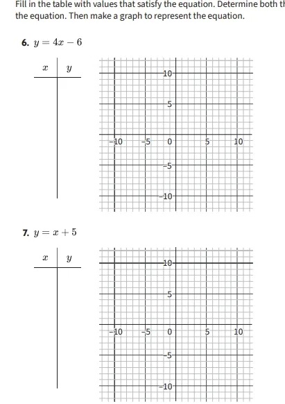 Fill in the table with values that satisfy | StudyX
