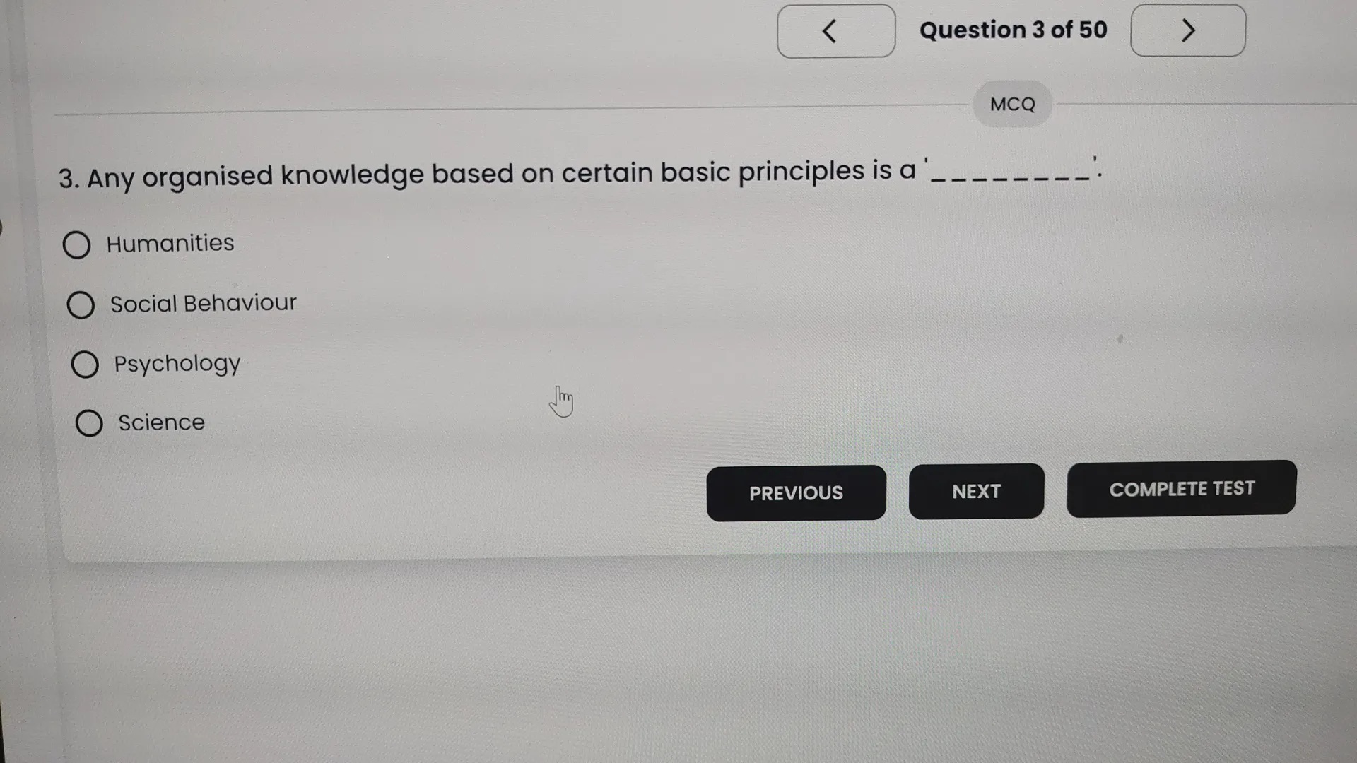 3 Any organised knowledge based on certain | StudyX