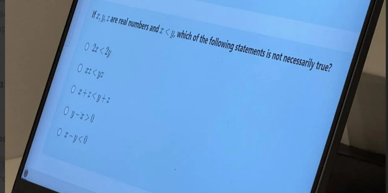 If x y z are real numbers and x 0 x - y 0 | StudyX