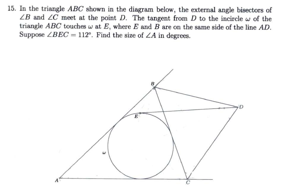 15 In the triangle ABC shown in the diagram | StudyX