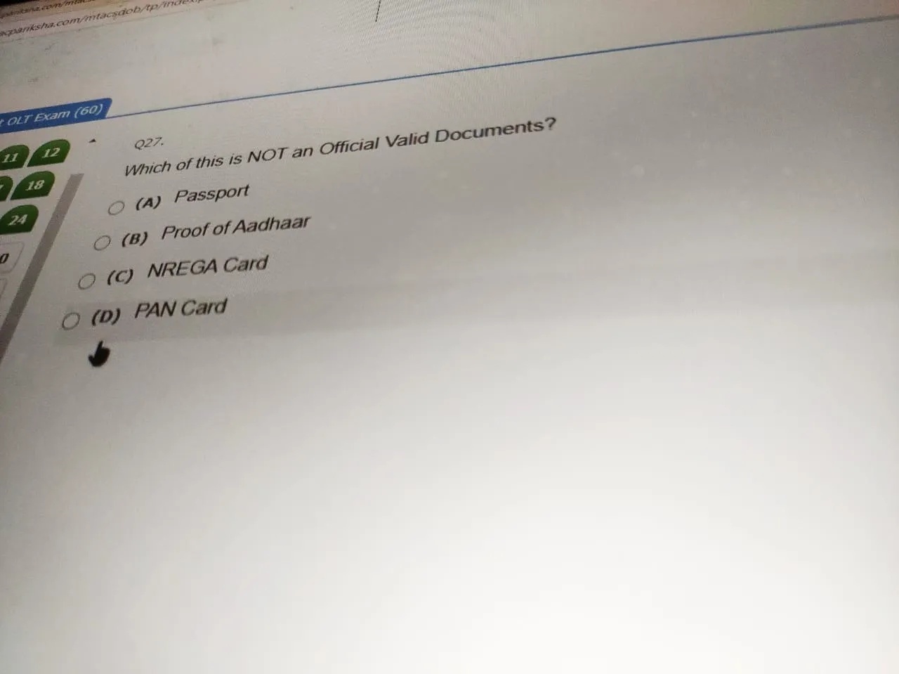 Q27 Which of this is NOT an Official Valid | StudyX