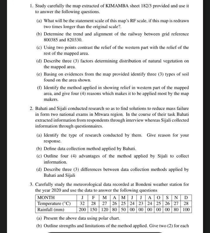 1 Study carefully the map extracted of | StudyX