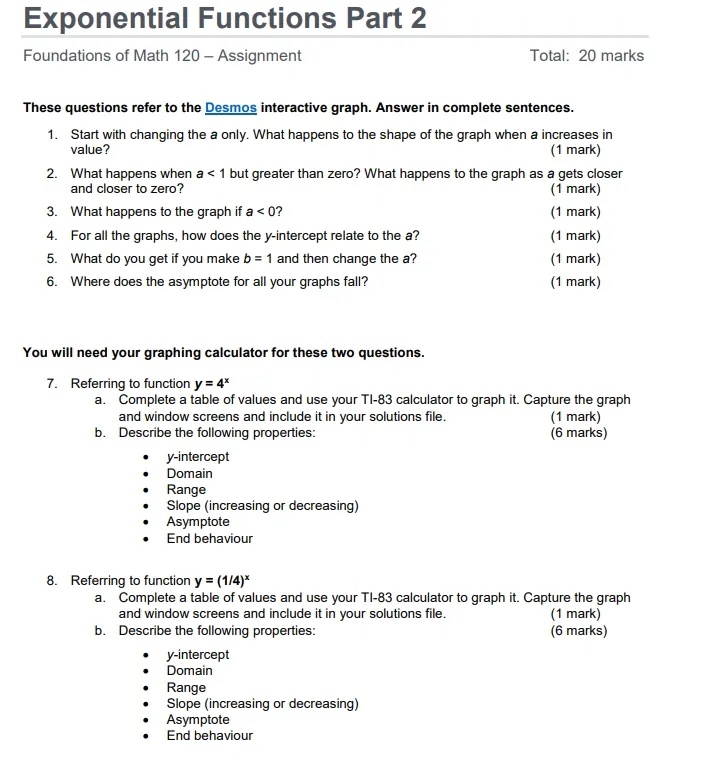Exponential Functions Part 2 Foundations of | StudyX