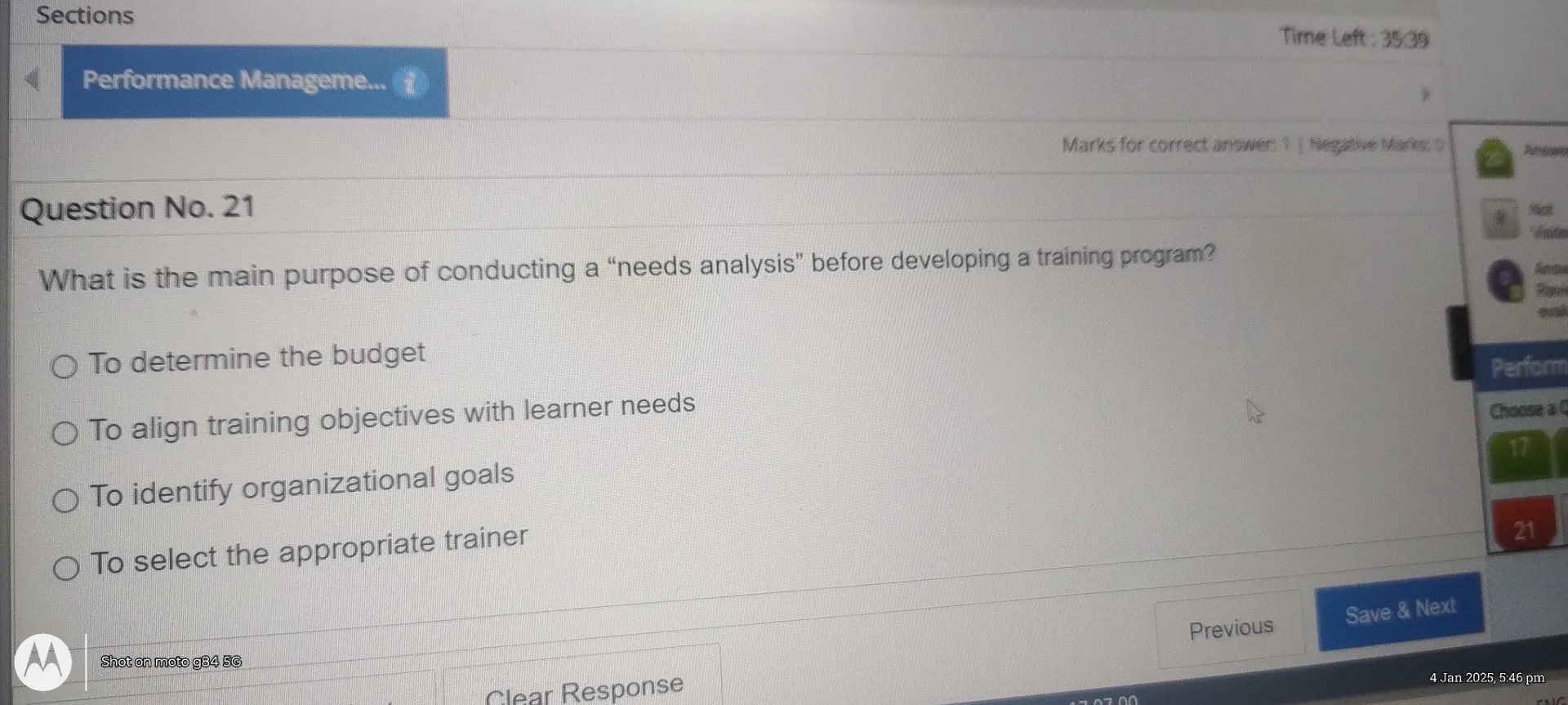 Question No 21 What is the main purpose of | StudyX