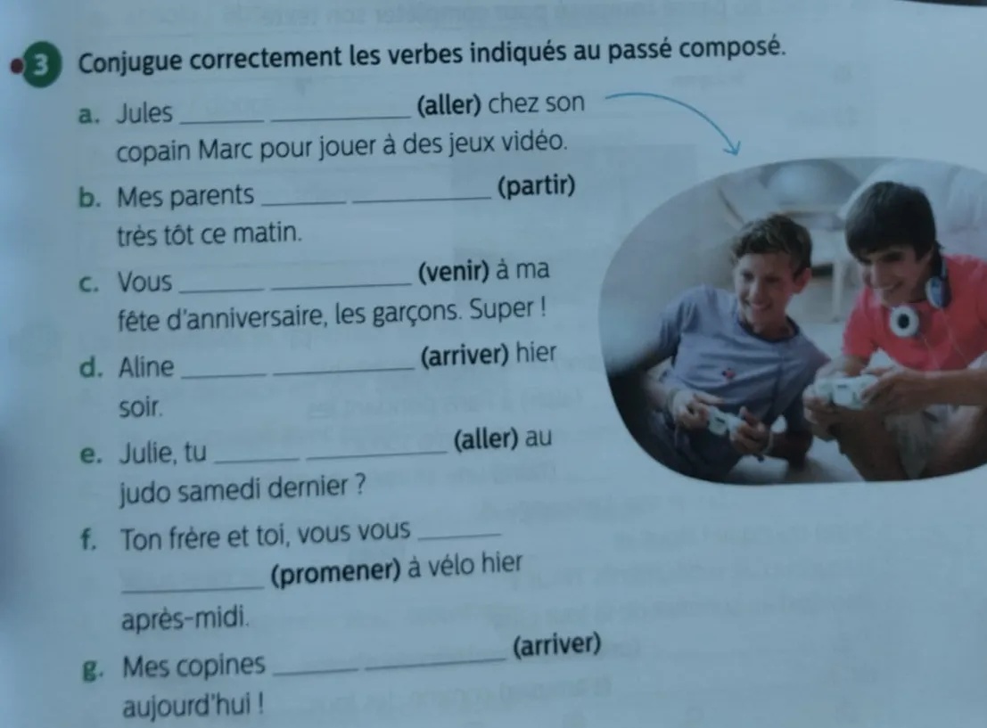 3 Conjugue correctement les verbes indiqus | StudyX