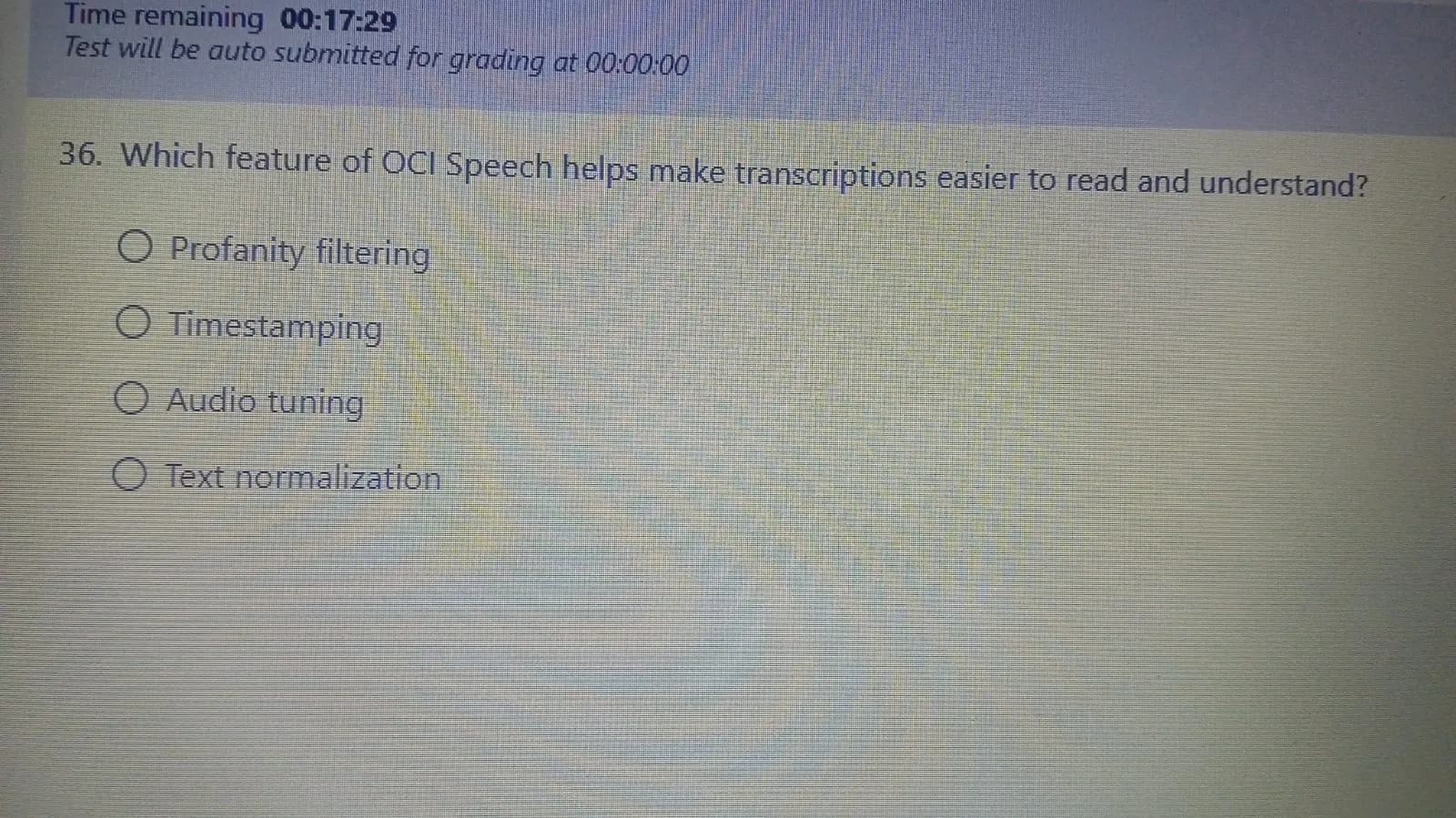 36 Which feature of OCI Speech helps make | StudyX
