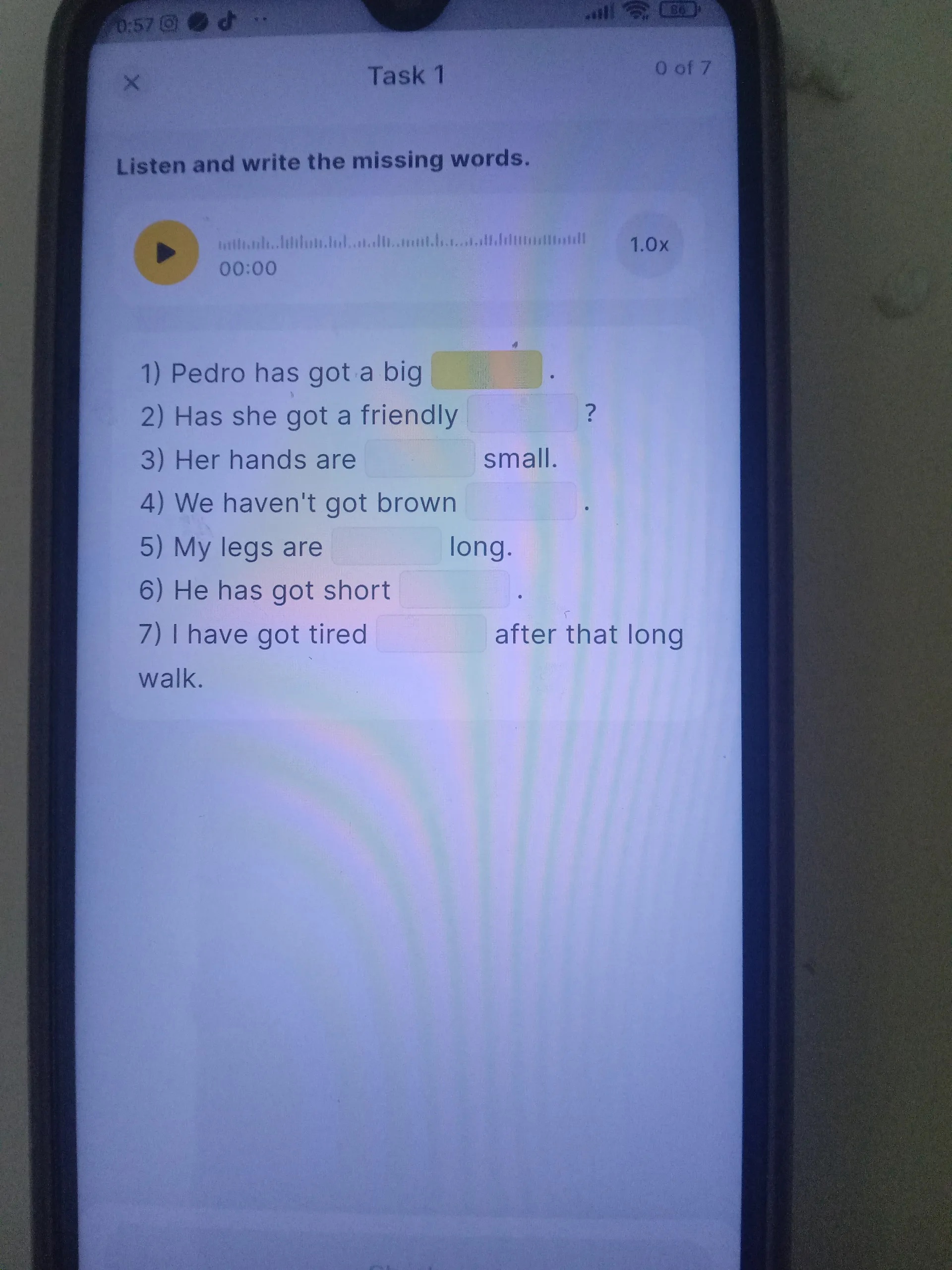 Task 1 Listen and write the missing words 1) | StudyX