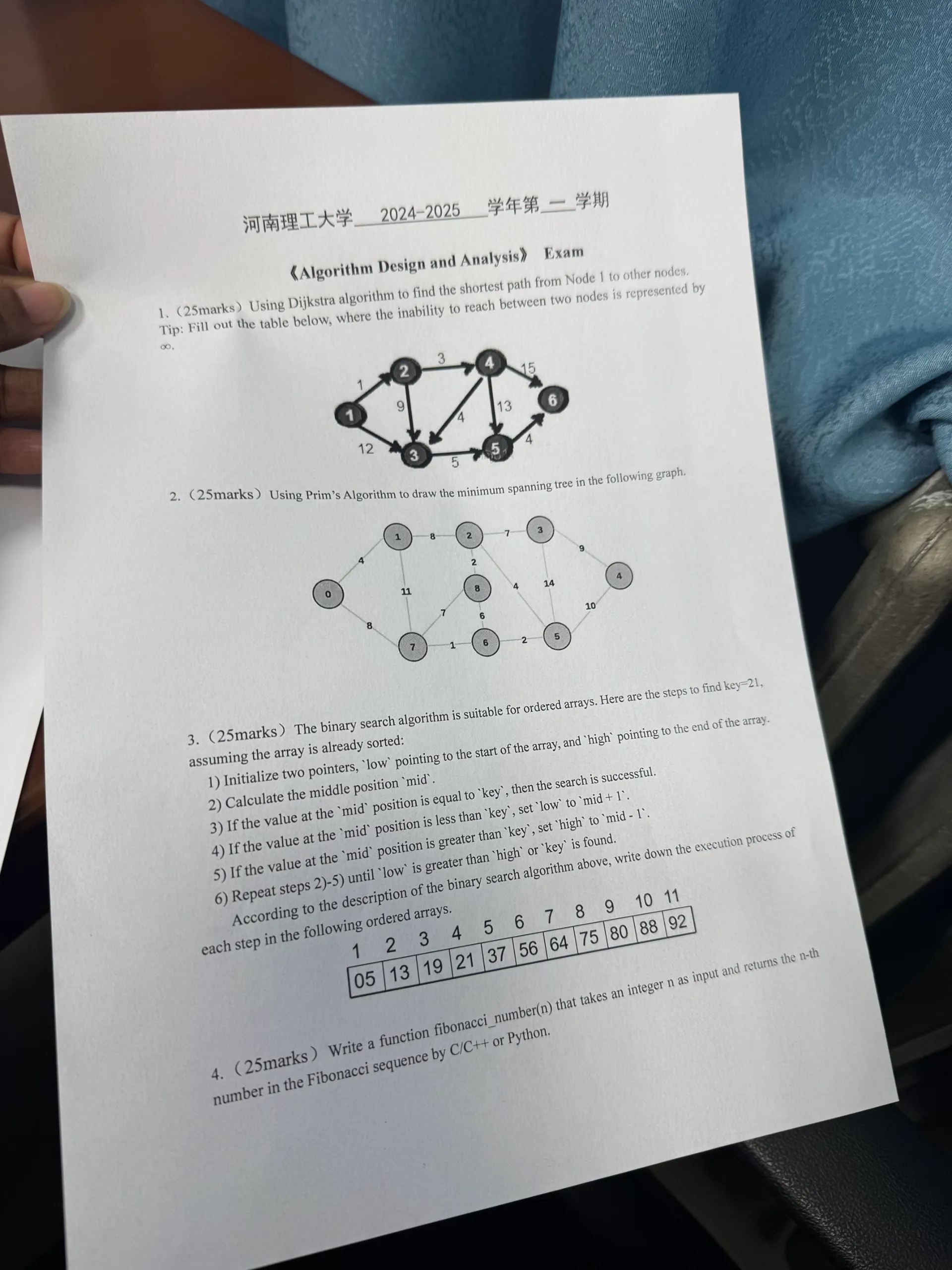 1 (25marks) Using Dijkstra algorithm to find | StudyX