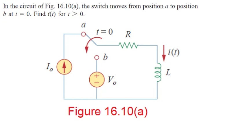 In the circuit of Fig 1610(a) the switch | StudyX