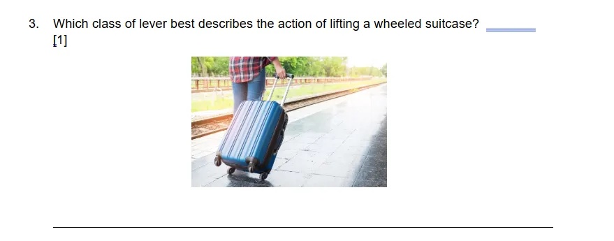 3 Which class of lever best describes the | StudyX