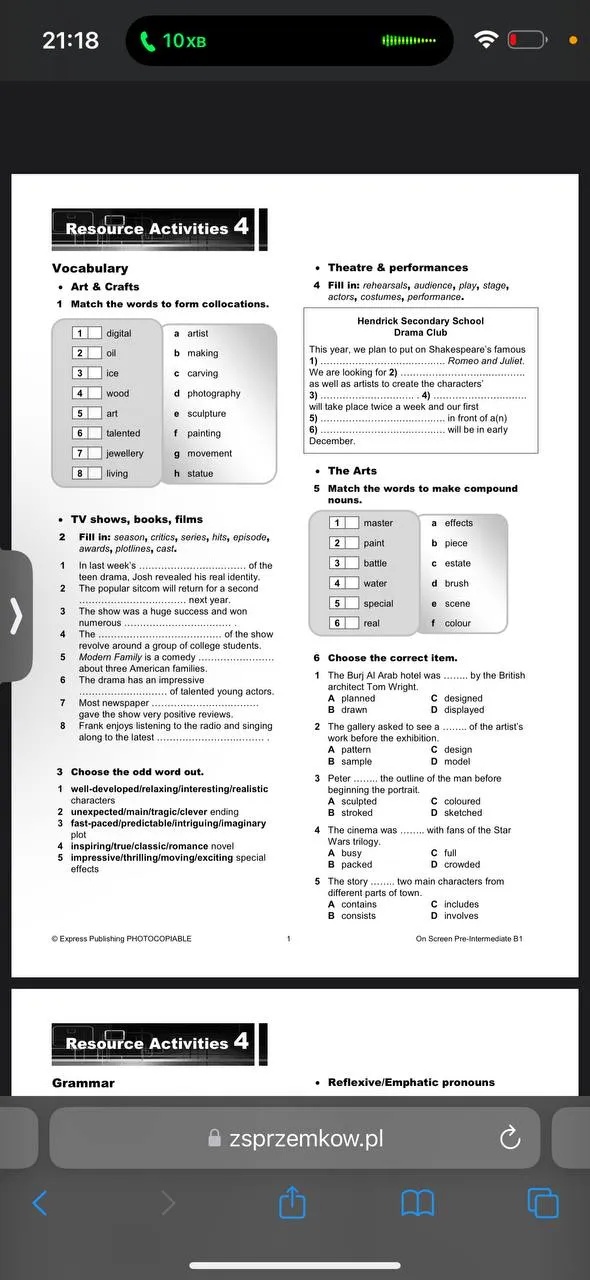 Resource Activities 4 Vocabulary Art | StudyX