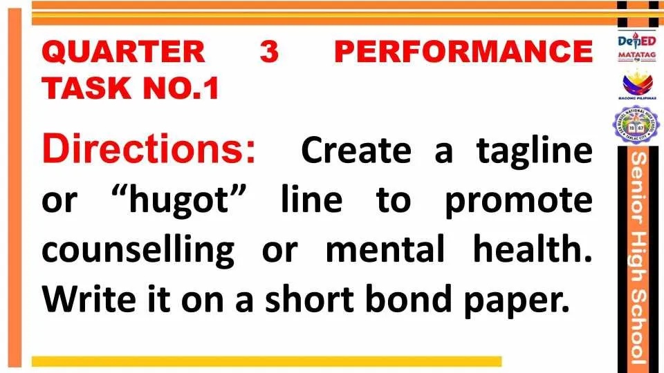 QUARTER 3 PERFORMANCE TASK NO1 Directions | StudyX