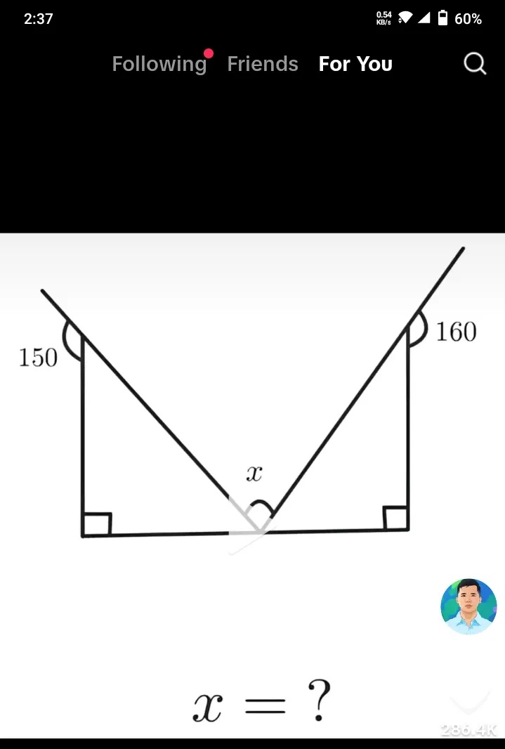 Find the value of x in the given figure asy | StudyX