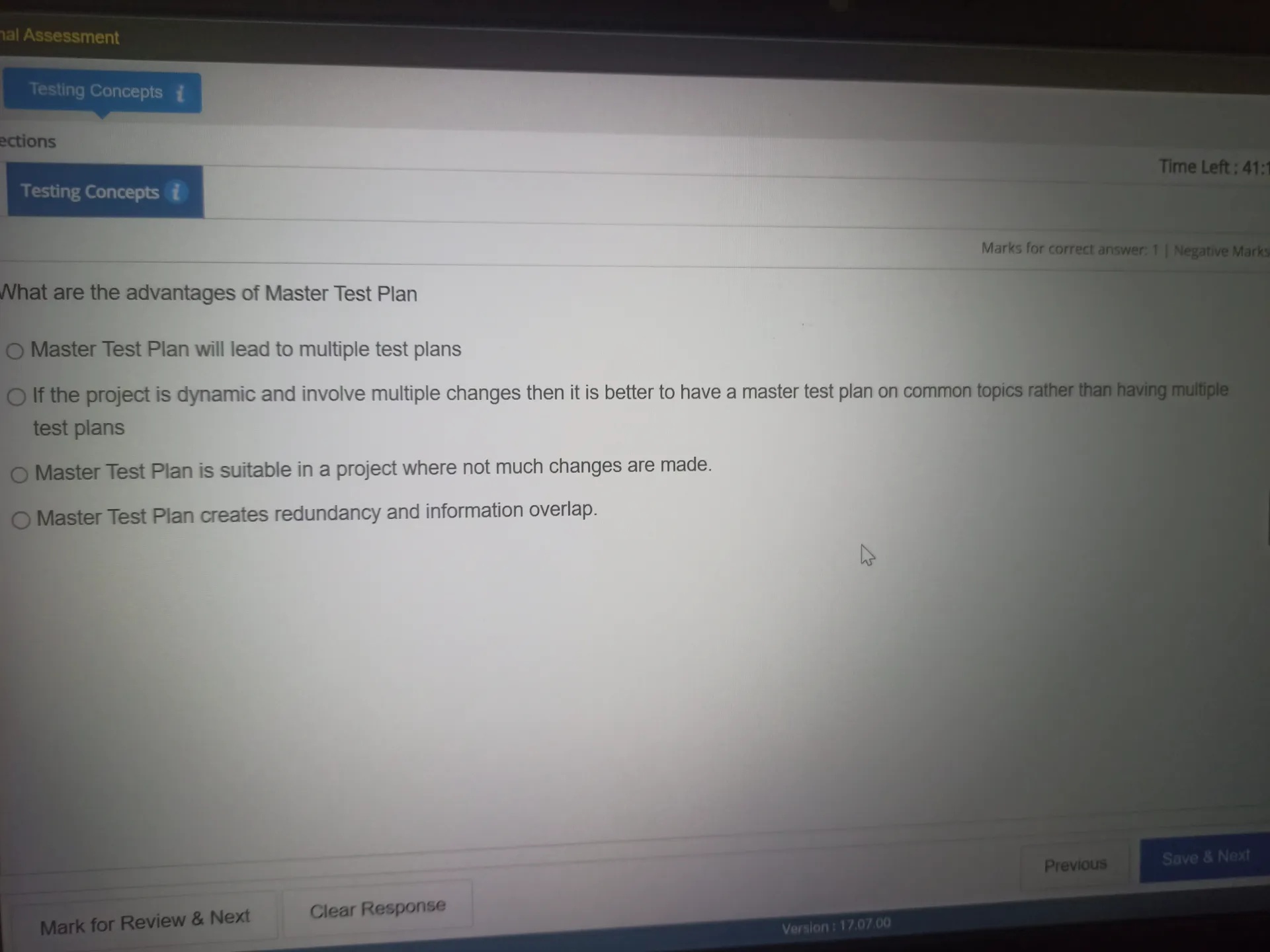 What are the advantages of Master Test Plan | StudyX