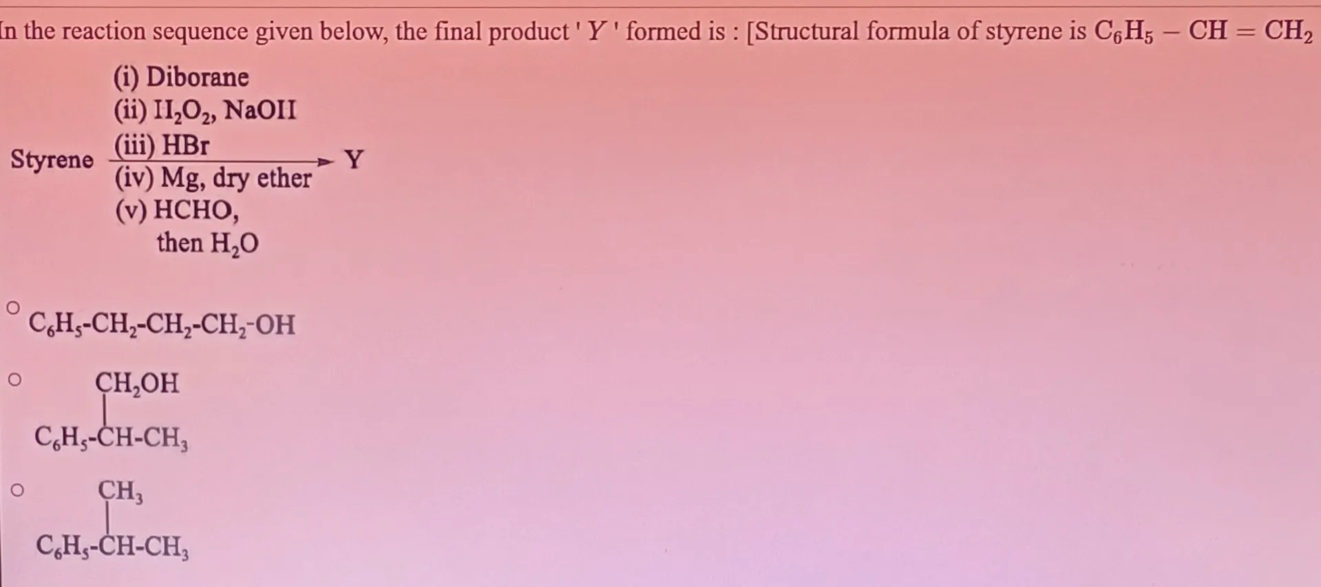 In the reaction sequence given below the | StudyX
