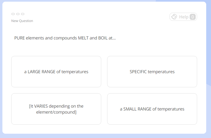 PURE elements and compounds MELT and BOIL at | StudyX
