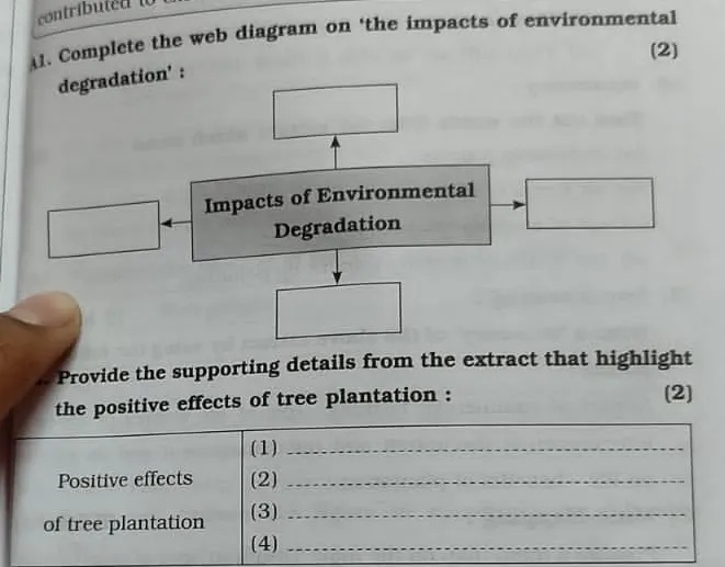 Al Complete the web diagram on the impacts | StudyX