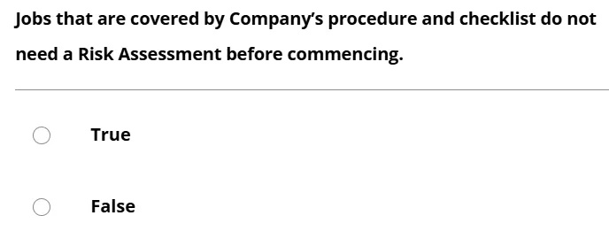 Jobs that are covered by Companys procedure | StudyX