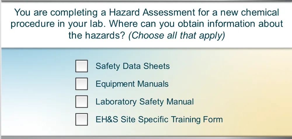 You are completing a Hazard Assessment for a