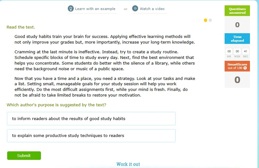 Read the text Good study habits train your