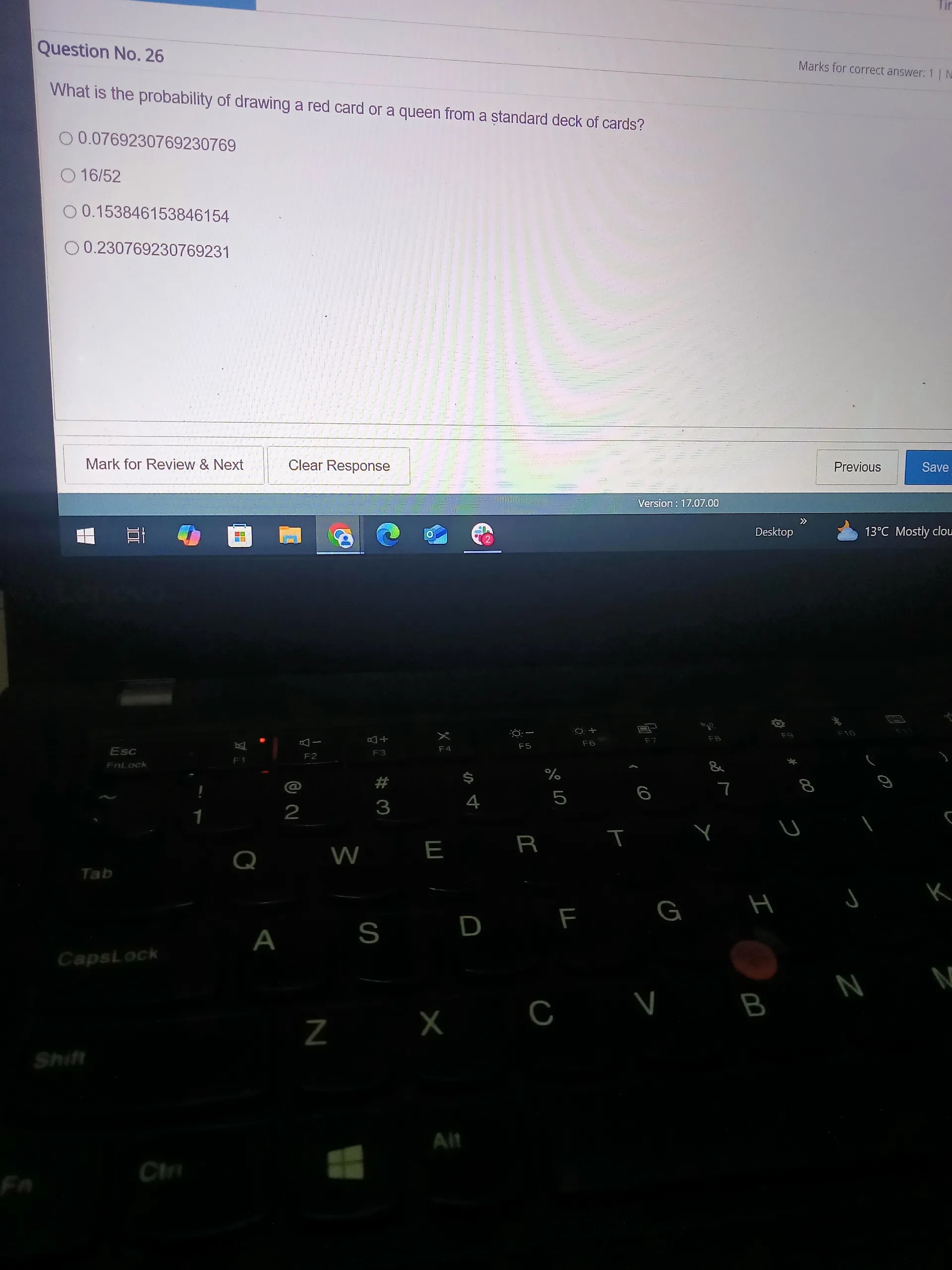 Question No 26 What is the probability of | StudyX