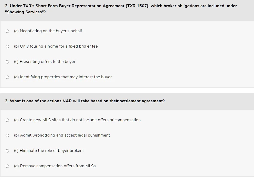 2 Under TXRs Short Form Buyer Representation | StudyX