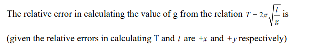 The relative error in calculating the value