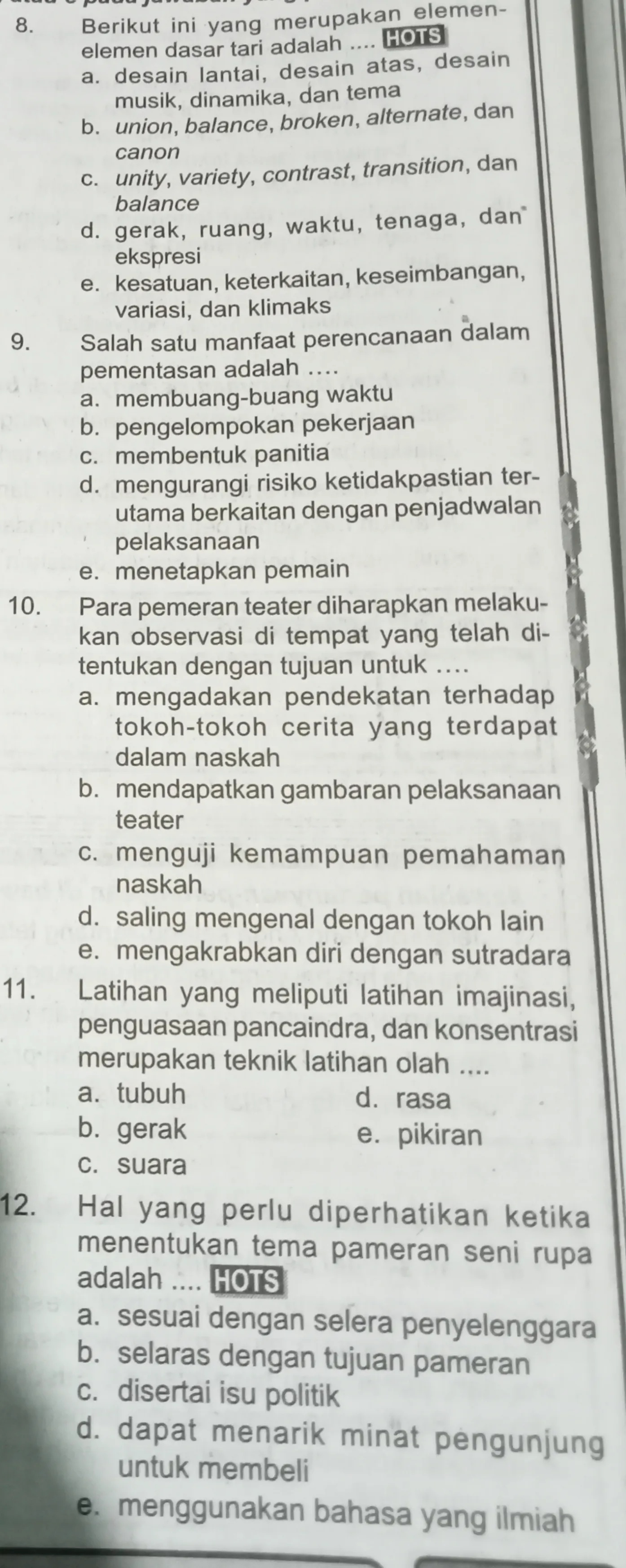 8 Berikut ini yang merupakan elemen-elemen | StudyX