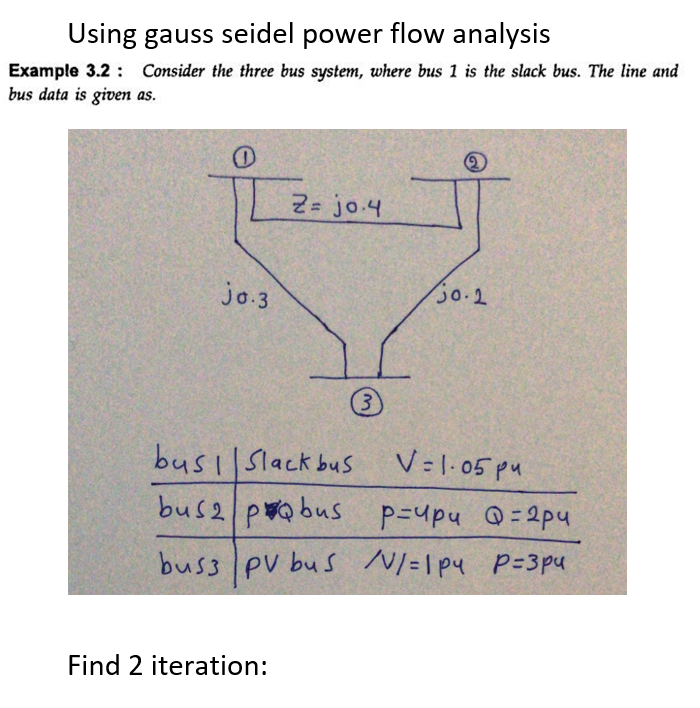 Using gauss seidel power flow analysis | StudyX