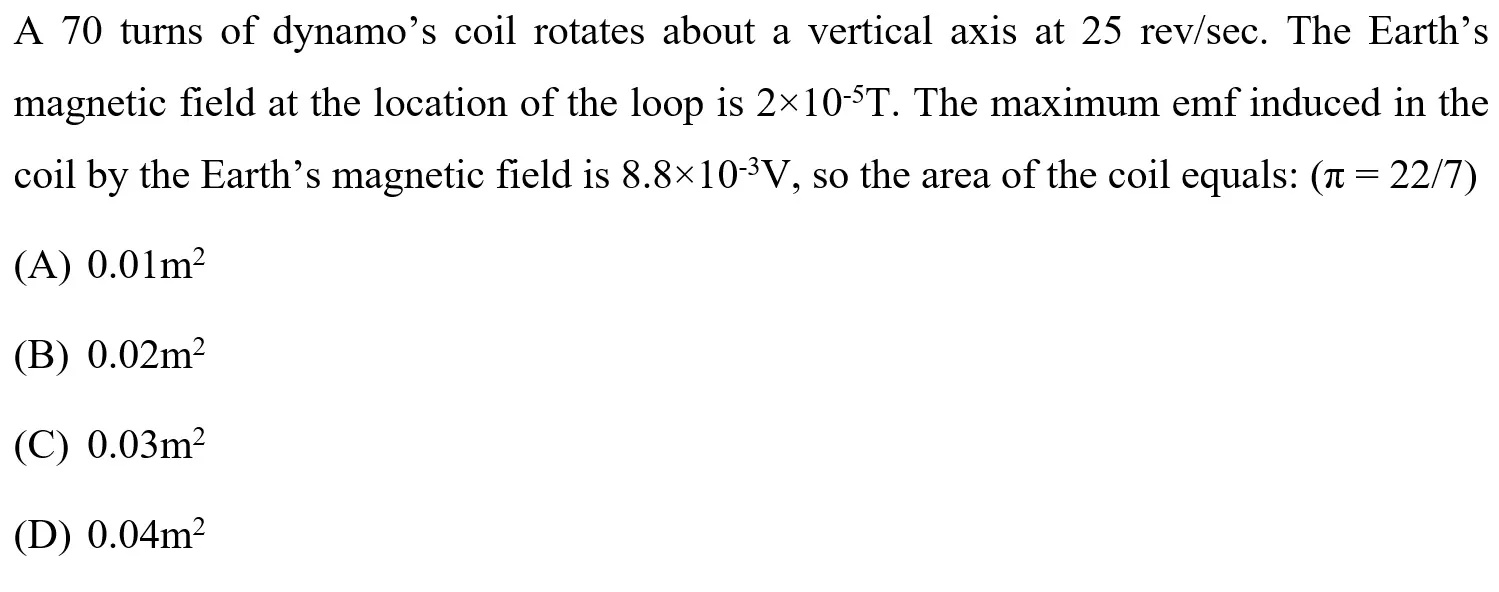 A 70 turns of dynamos coil rotates about a | StudyX