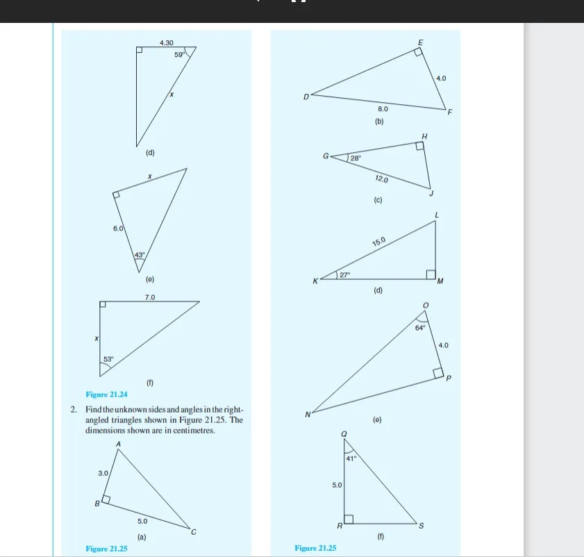 Find the unknown sides and angles in the | StudyX