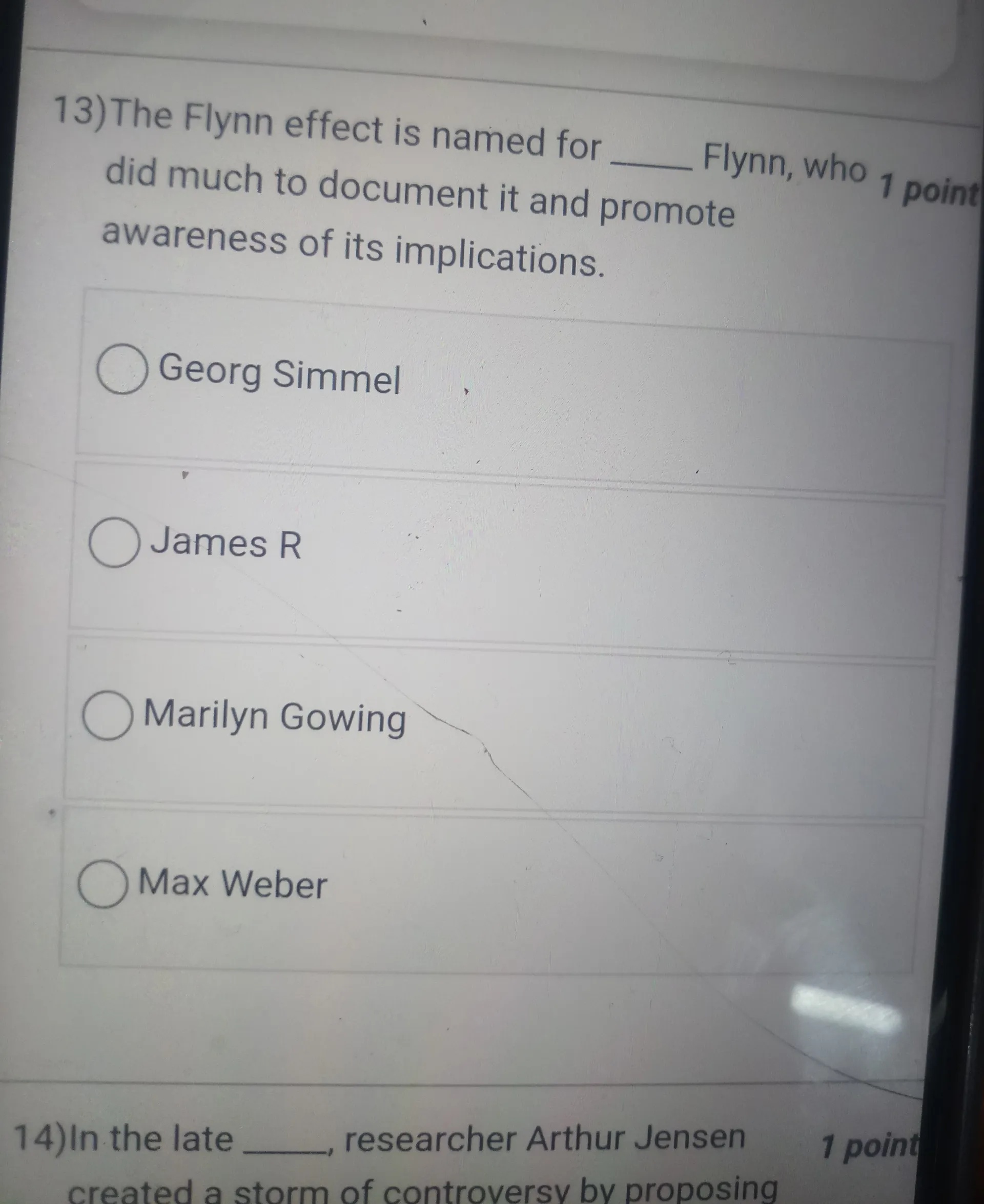 13) The Flynn effect is named for Flynn who | StudyX