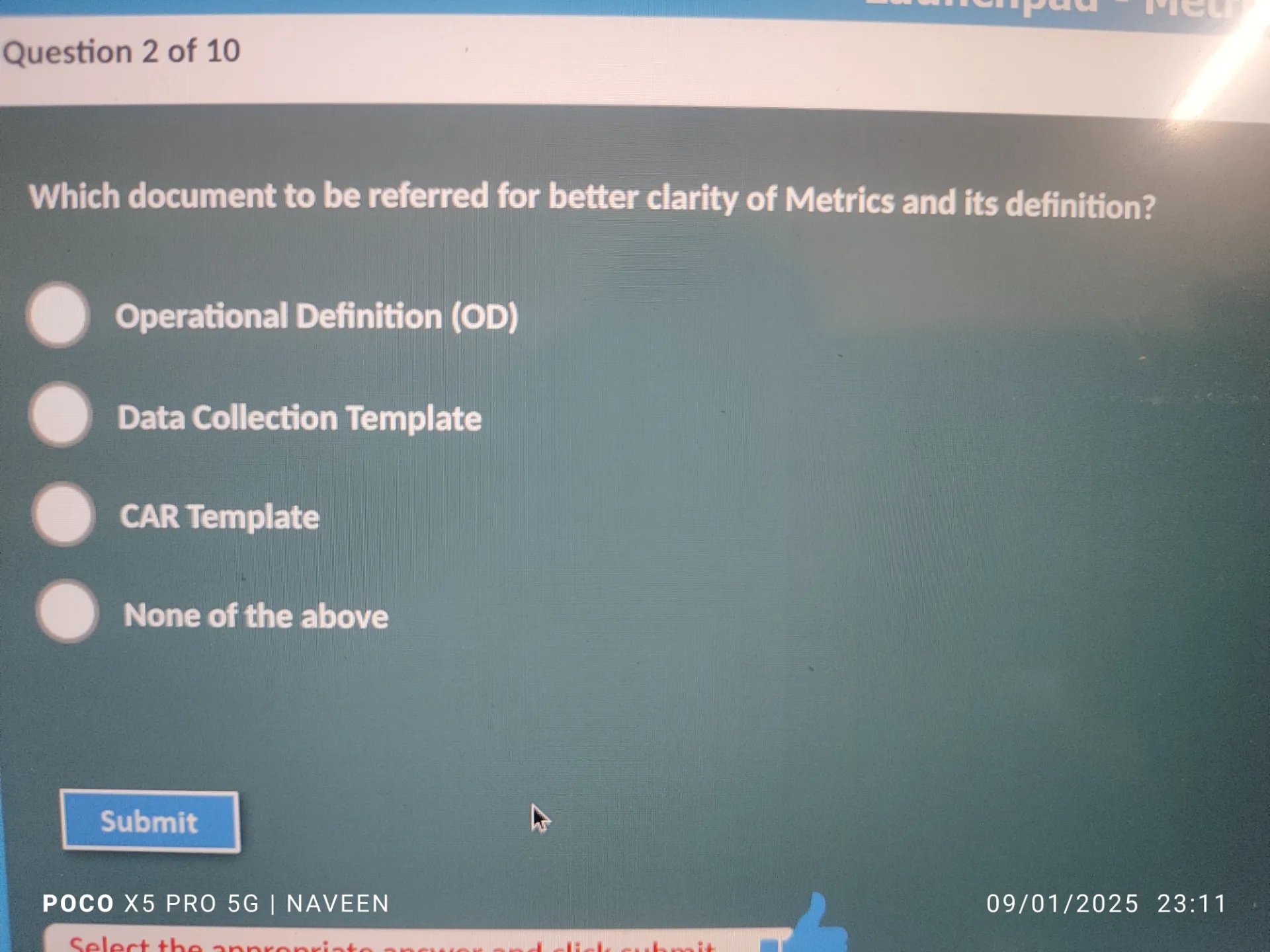 Question 2 of 10 Which document to be | StudyX