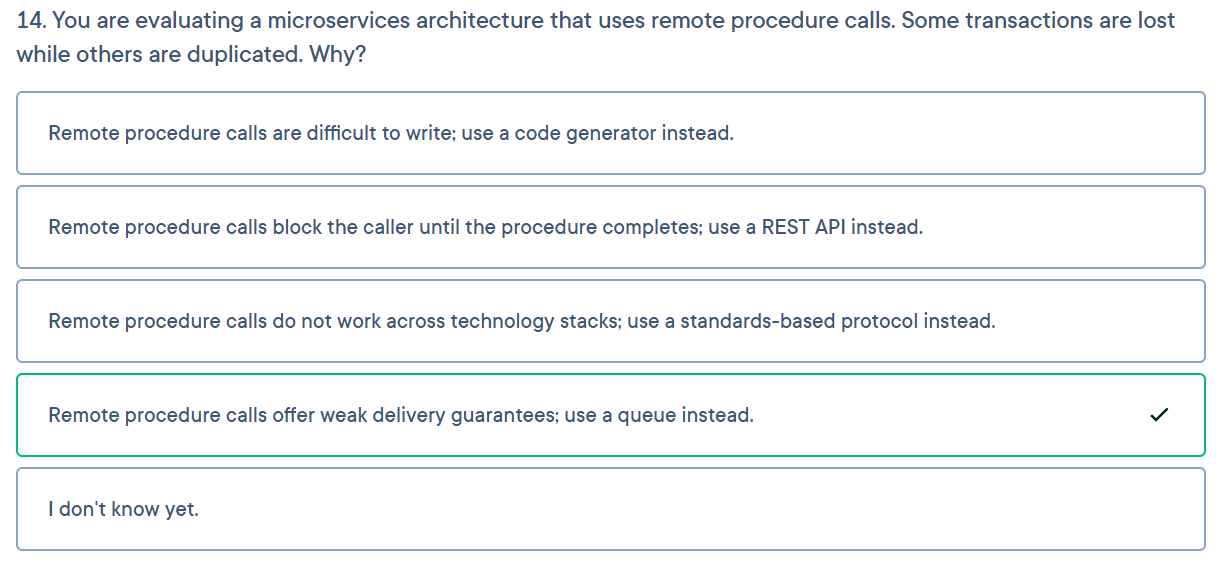 14 You are evaluating a microservices | StudyX