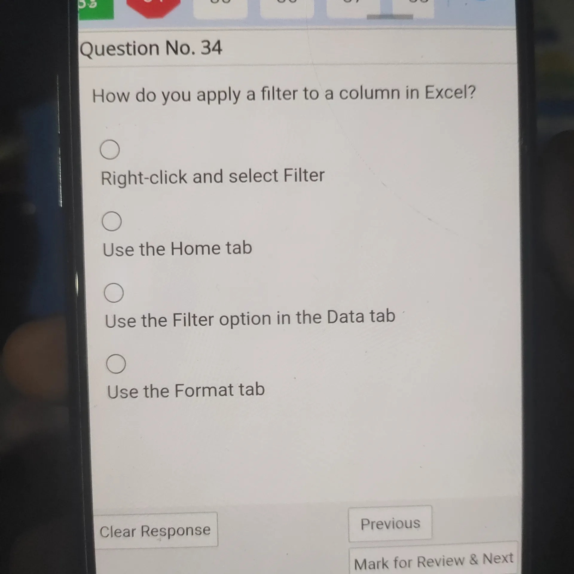Question No 34 How do you apply a filter to | StudyX