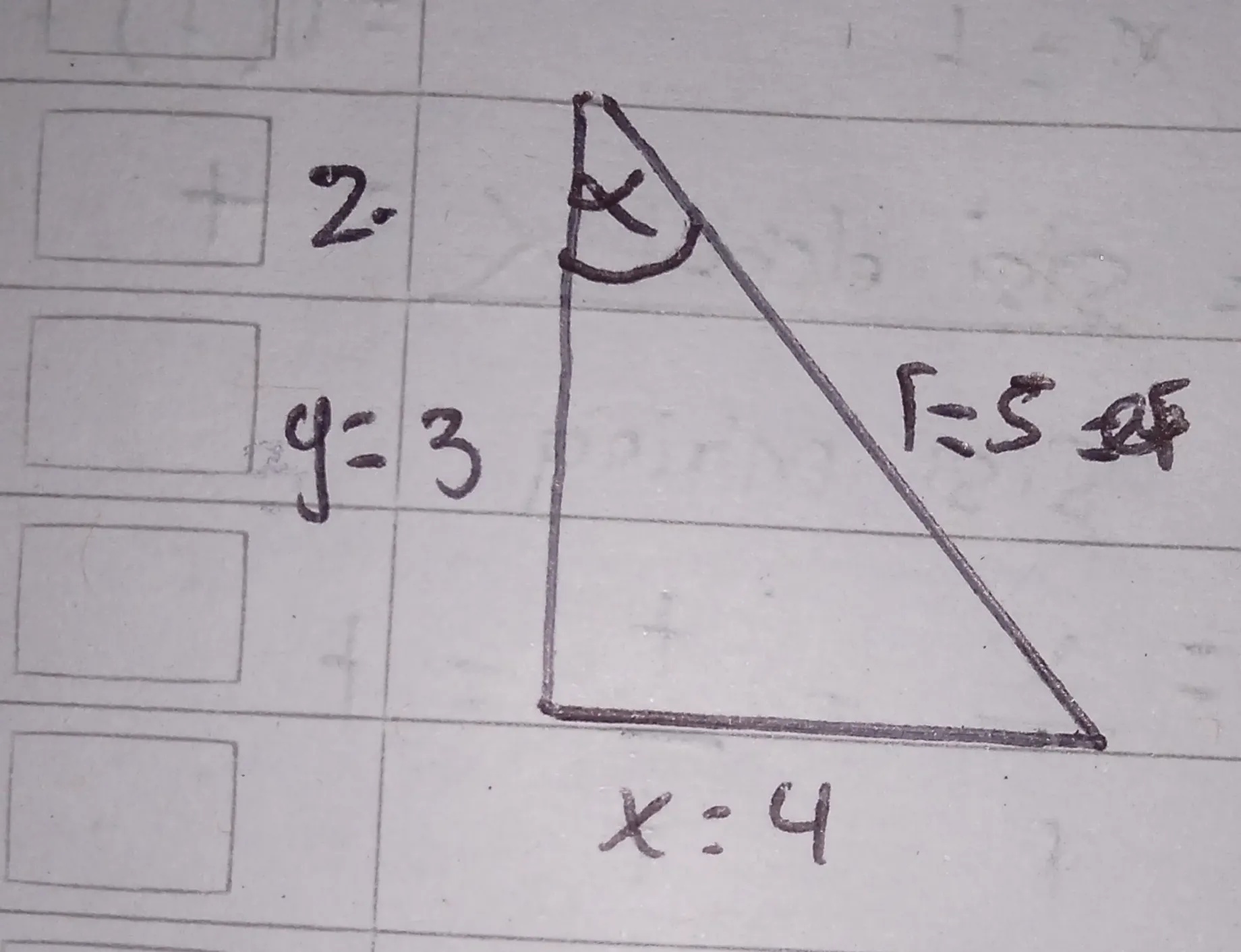A right-angled triangle is given with one | StudyX