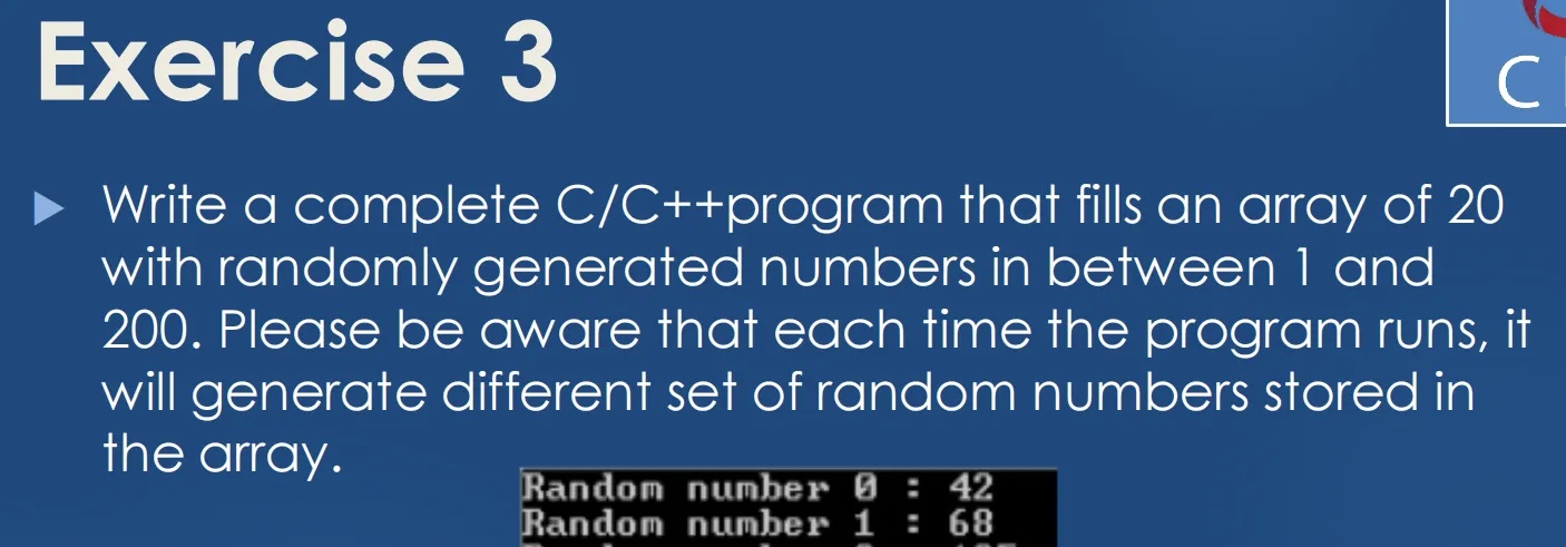 Exercise 3 Write a complete C/C++ program | StudyX