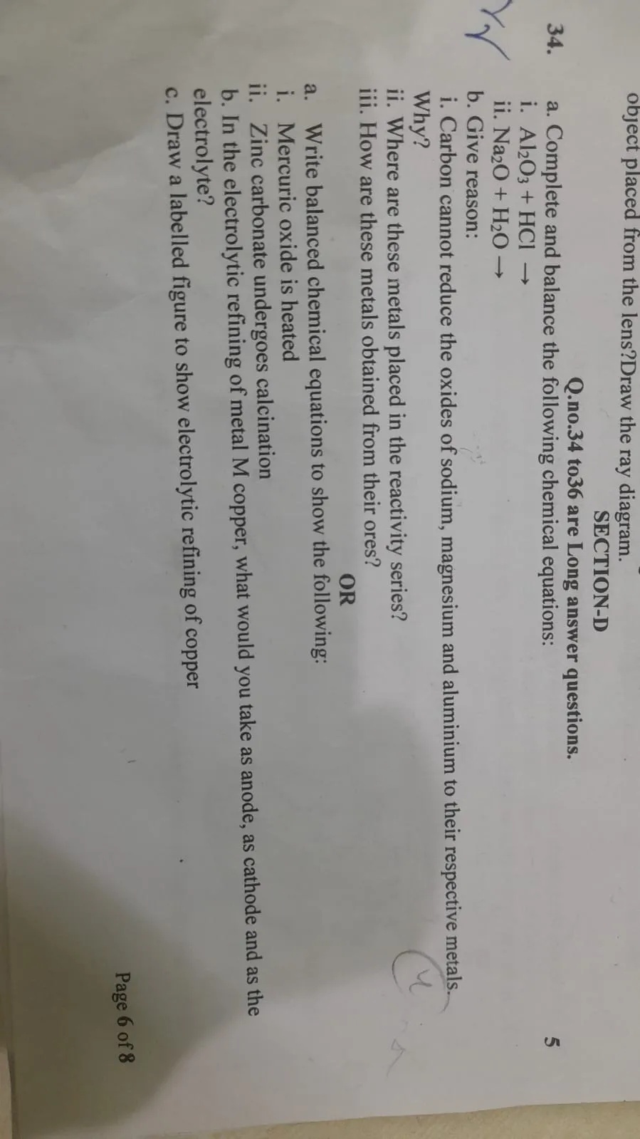 34 object placed from the lensDraw the ray | StudyX